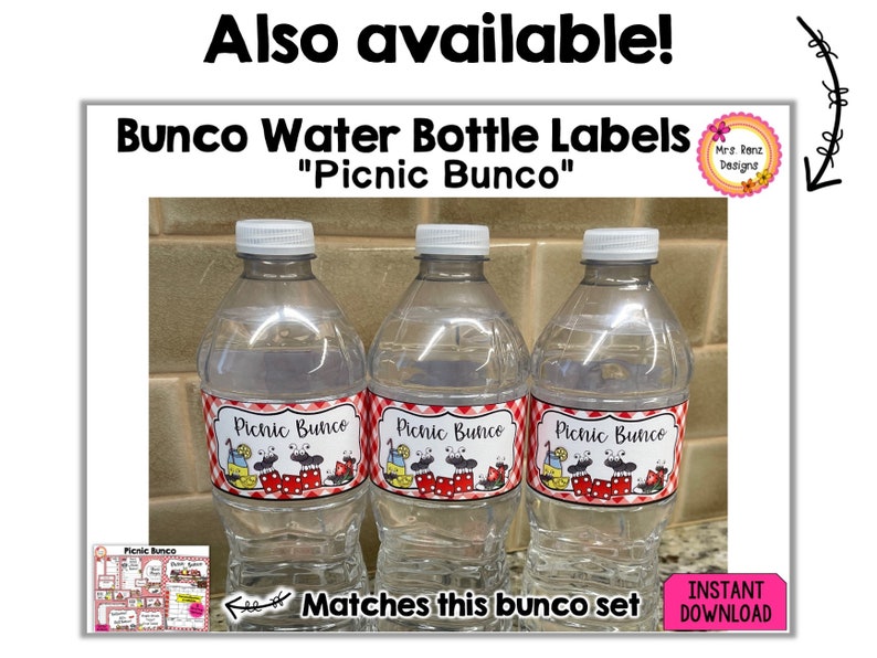 Summer Picnic Bunco Banner Printable Bunco Banner Picnic - Etsy