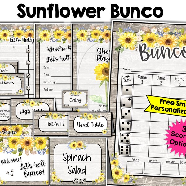 Sunflower Table Numbers - Etsy