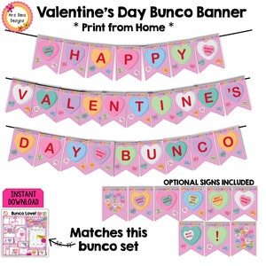 Bunco Banner for Valentine's Day - Valentine's Day Bunco Printable ...