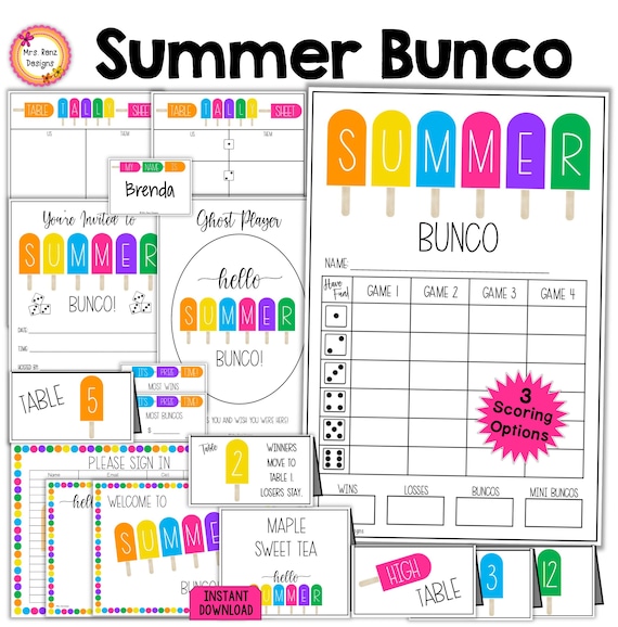 Invitaciones Bunco Para Imprimir