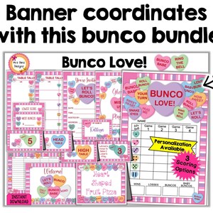 Bunco Banner for Valentine's Day - Valentine's Day Bunco Printable ...