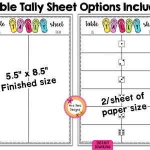 Flip Flops Summer Bunco Party Kit: Scorecards, Invites (PDF Download ...