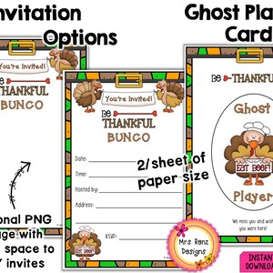 Thanksgiving Bunco BUNDLE 27pgs November Bunco Score Cards,tally Sheets ...