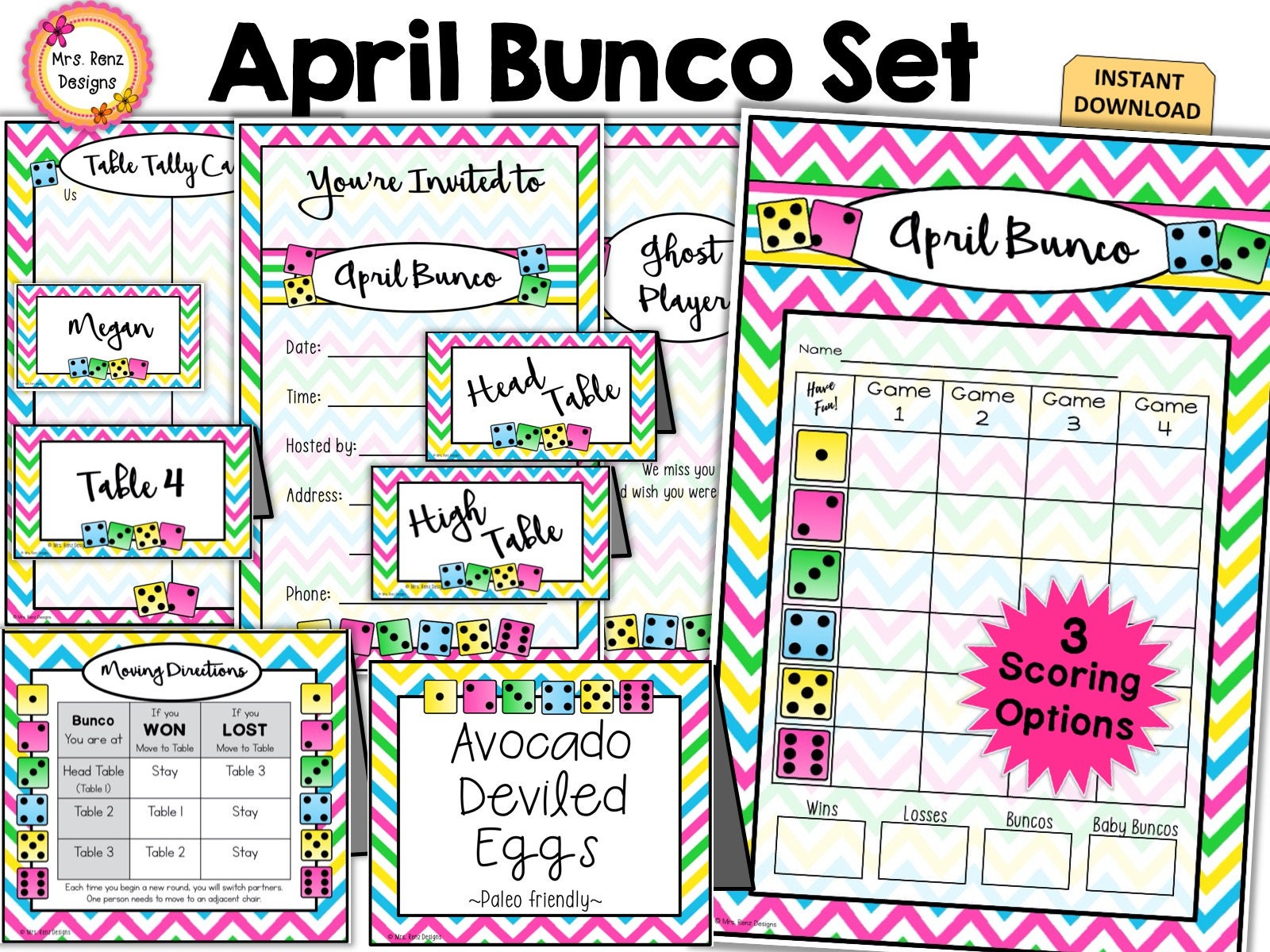 April Bunco Ideas - Etsy