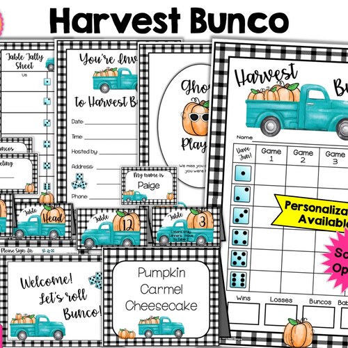 Fall Printable Bunco Bundle - Etsy
