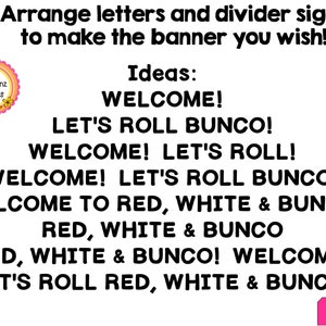 Patriotic Bunco Printable Banner for Independence Day Bunco Parties - Etsy