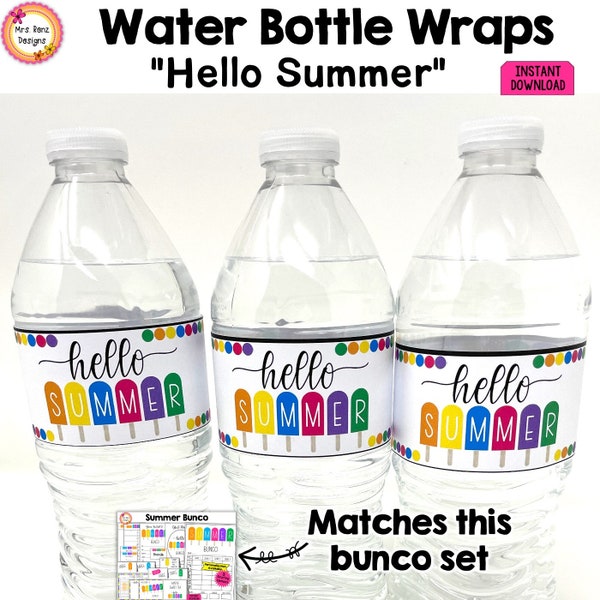 Summer Water Bottle - Etsy