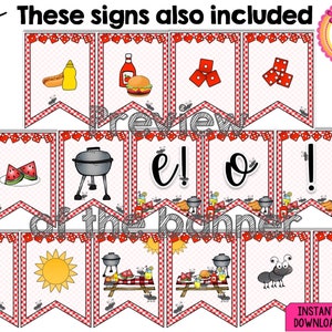 Summer Picnic Bunco Banner - Printable Bunco Banner Picnic Theme ...