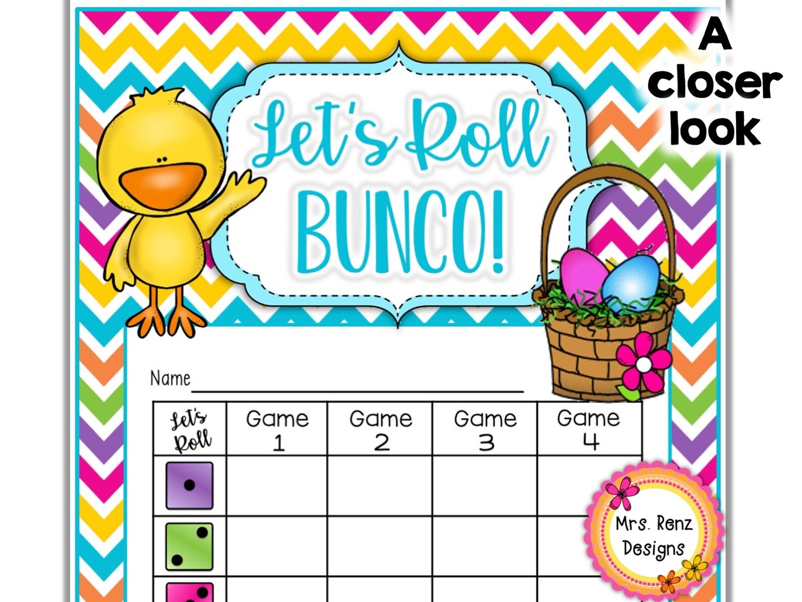 Easter Bunco BUNDLE 27pgs Bunco Score Cards Table Numbers - Etsy