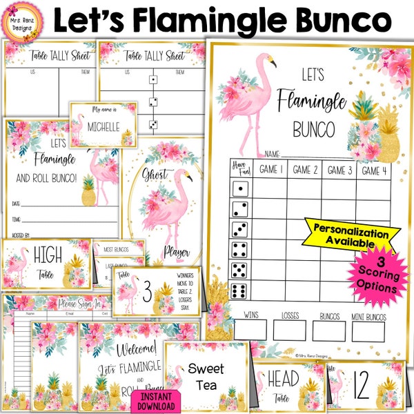 Flamingo Table Numbers - Etsy