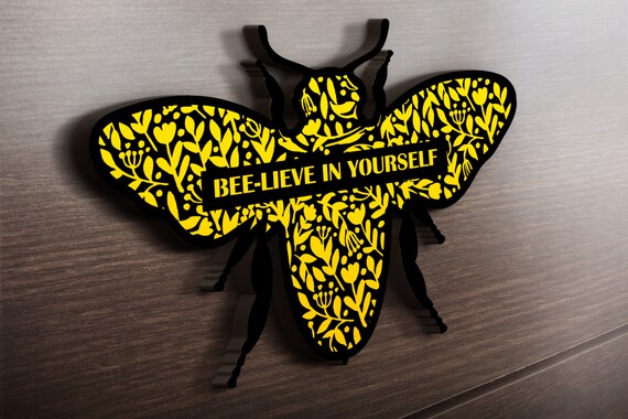 Bee-lieve in Yourself Laser Svg File Photoshop | Etsy