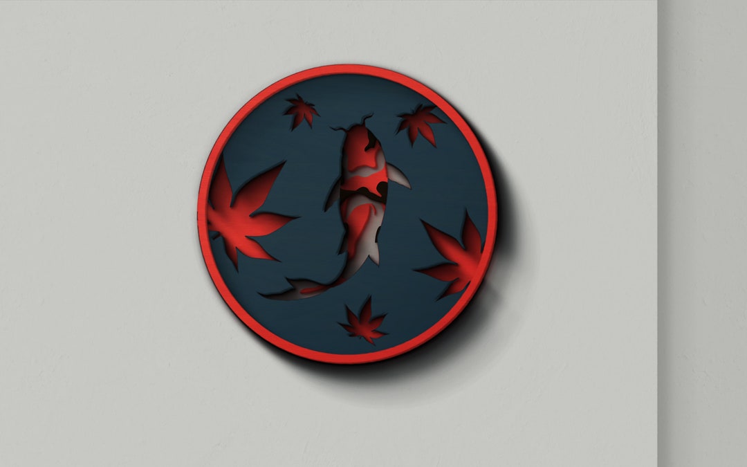 5 Layer Koi Fish SVG - Etsy