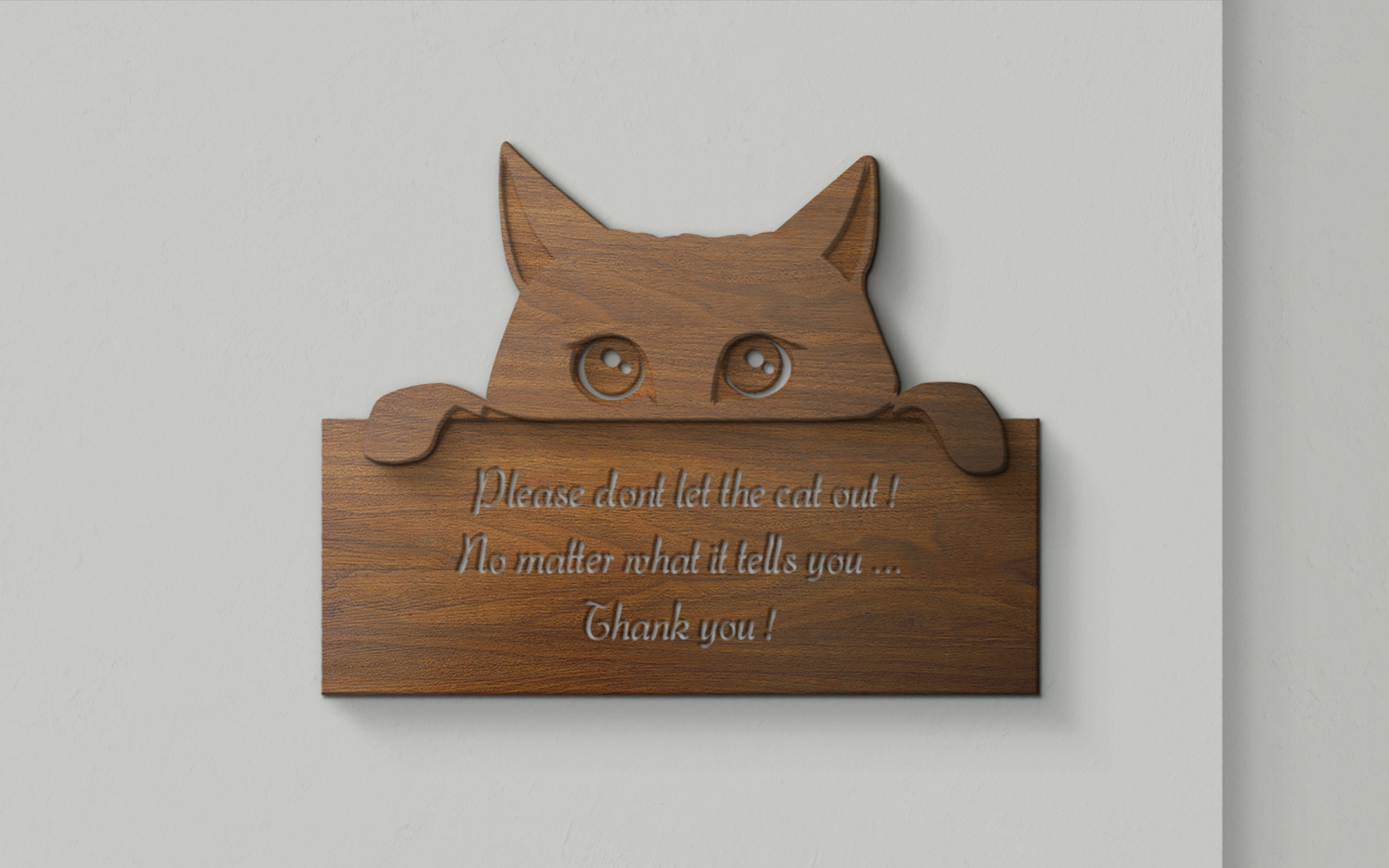 Multi Style Cat Sign Svg Laser - Etsy