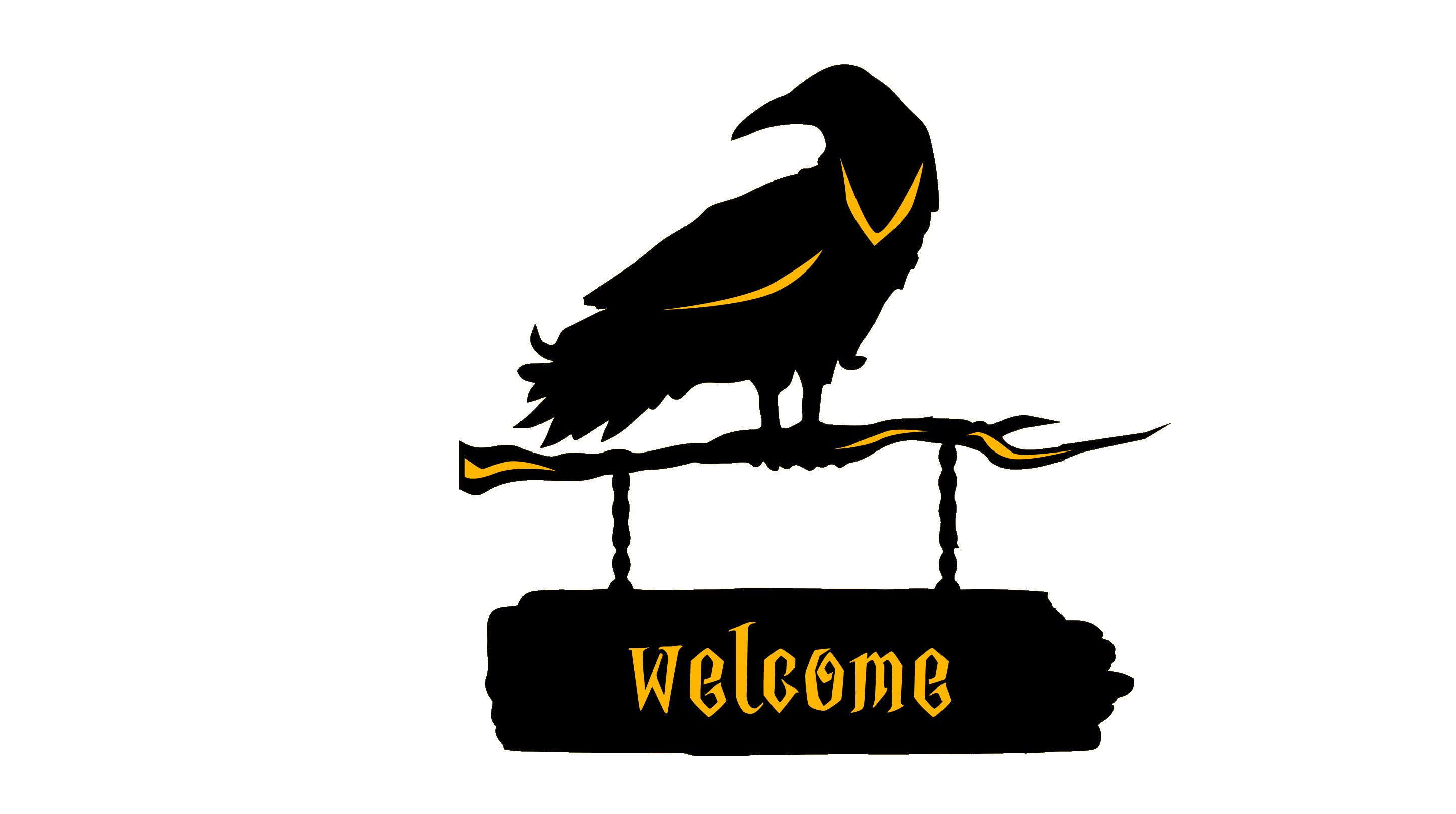 Black Crow Welcome Sign Svg Laser - Etsy