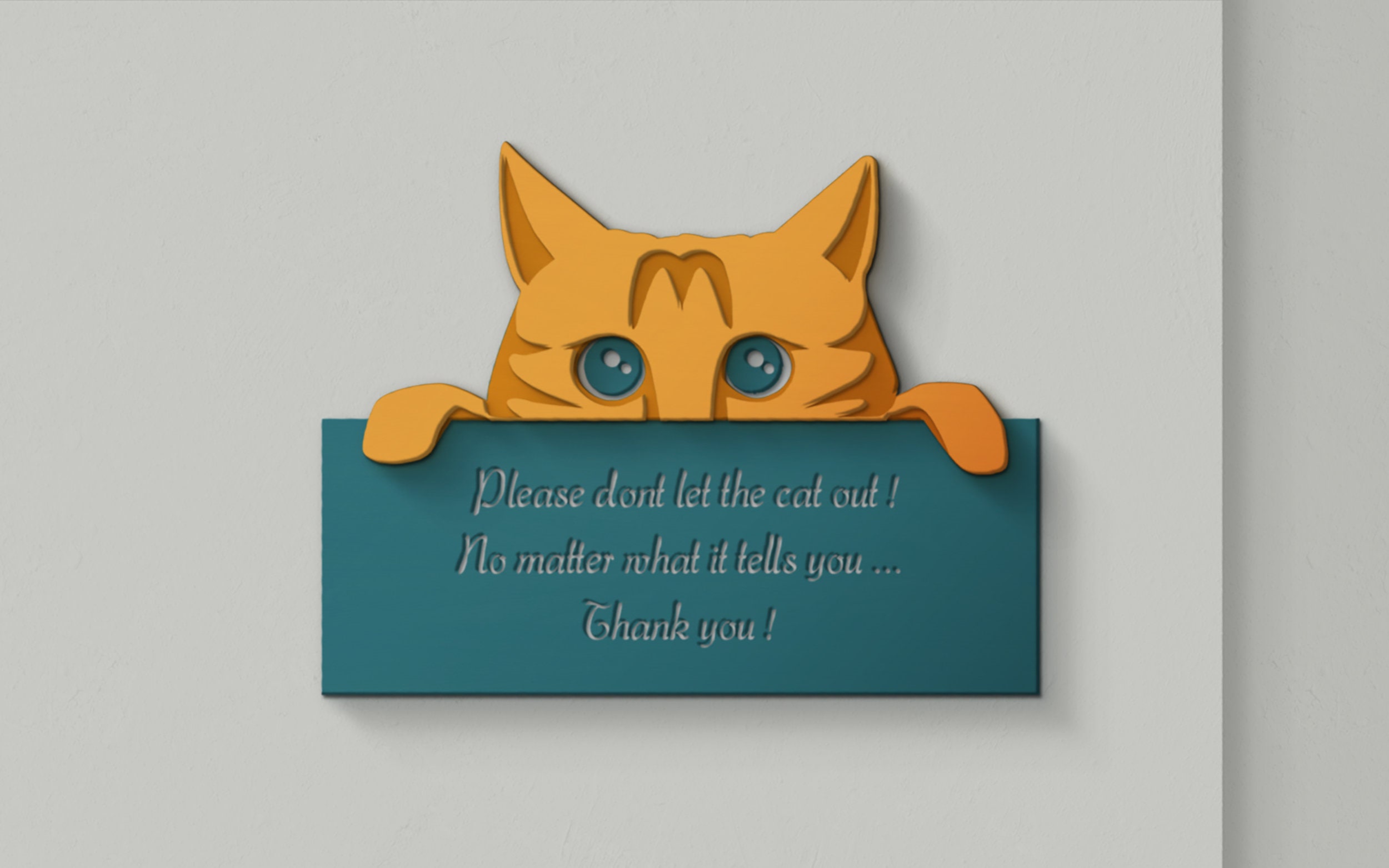 Multi Style Cat Sign Svg Laser - Etsy