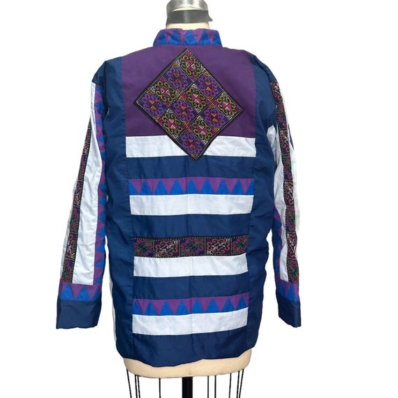 Quilted embroidered Psychedelic hippie vibes jacket c… - Gem