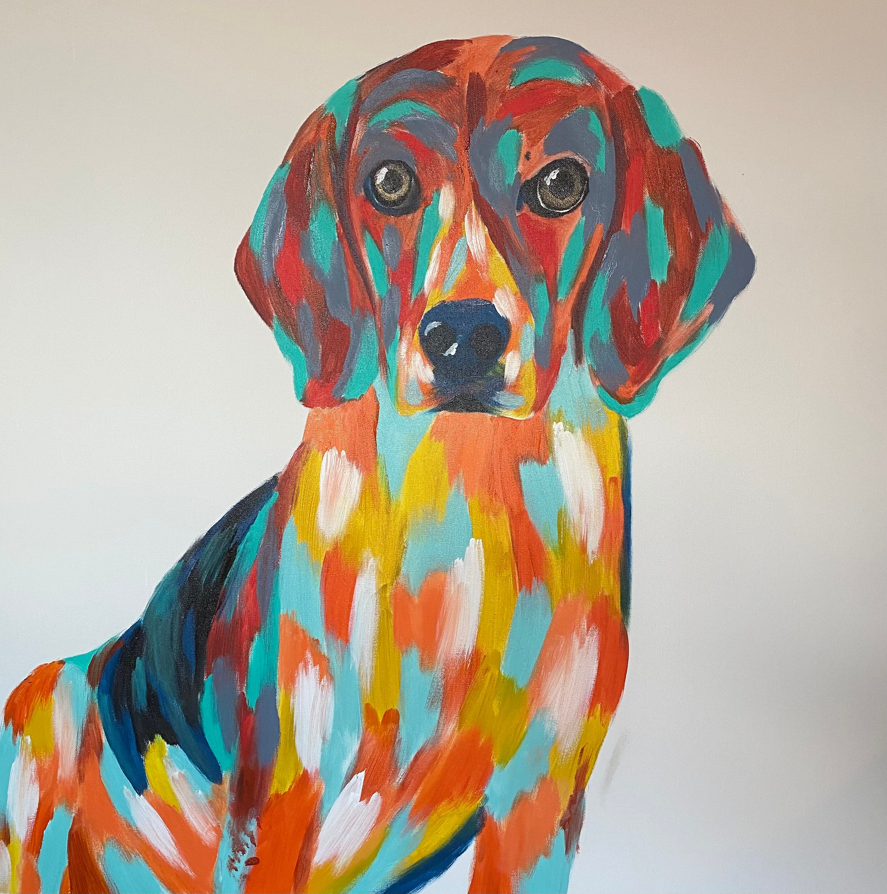 Custom Colorful Pet Painting Abstract - Etsy
