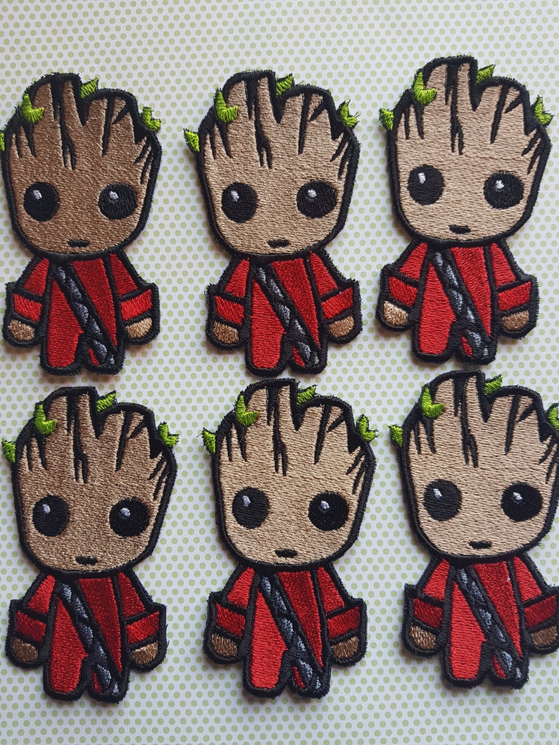 Baby Groot Sew-on Patch, Decorative Patch, Embroidered Applique, Sew-on ...