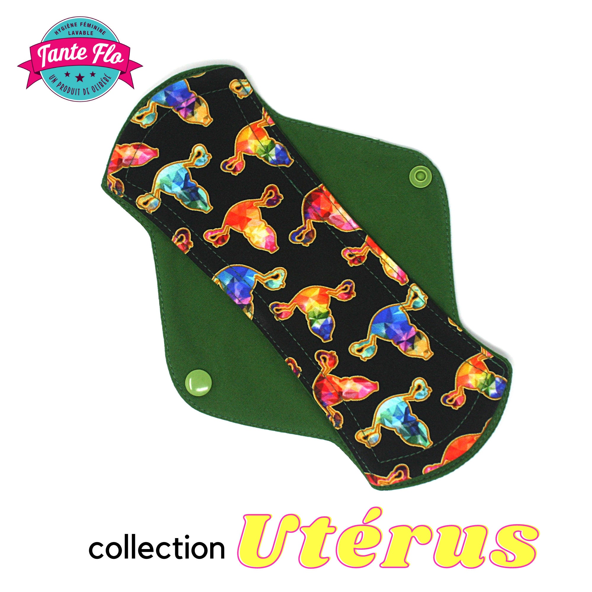 Reusable Cloth menstrual pads Uterus Orange 100% cotton Mama | Etsy