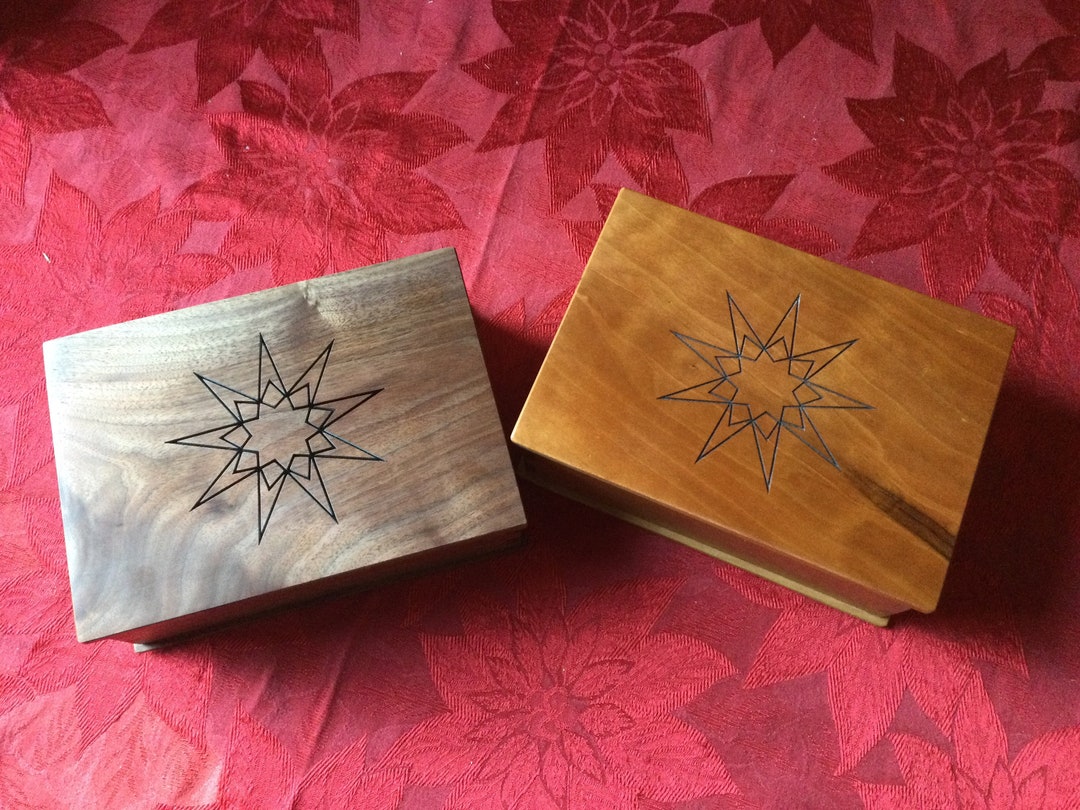 Keepsake Wood Box Nine Pointed Star - Etsy