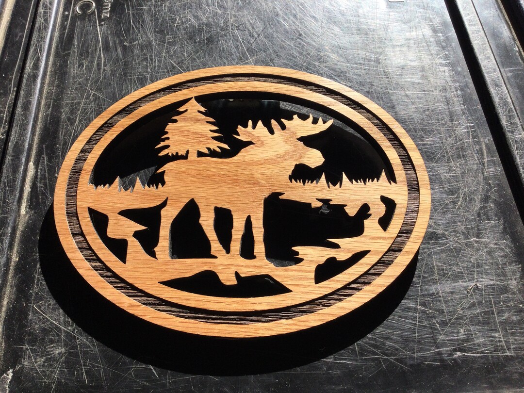 Moose Wall Decor Hanging Wood Plaque Maine - Etsy