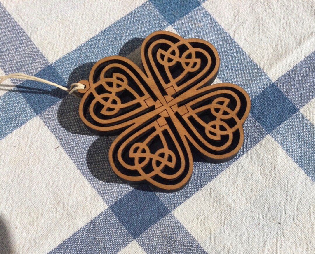Celtic Clover Wood Crafted Ornament - Etsy