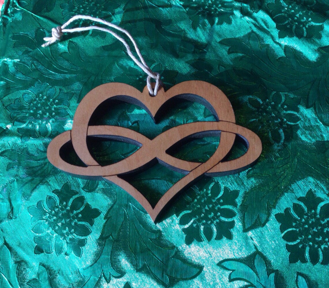 Trinity HEART Knot Solid Wood Crafted Ornament - Etsy