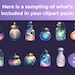 Magic Jars Clipart Pack - Transparent Background - Magical Jars ...
