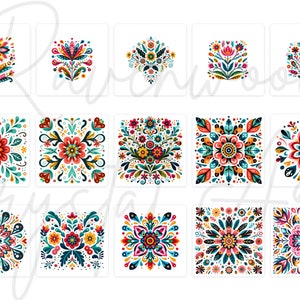 Fiesta Flowers Clipart | 44 PNG | Cinco De Mayo | Instant Download ...