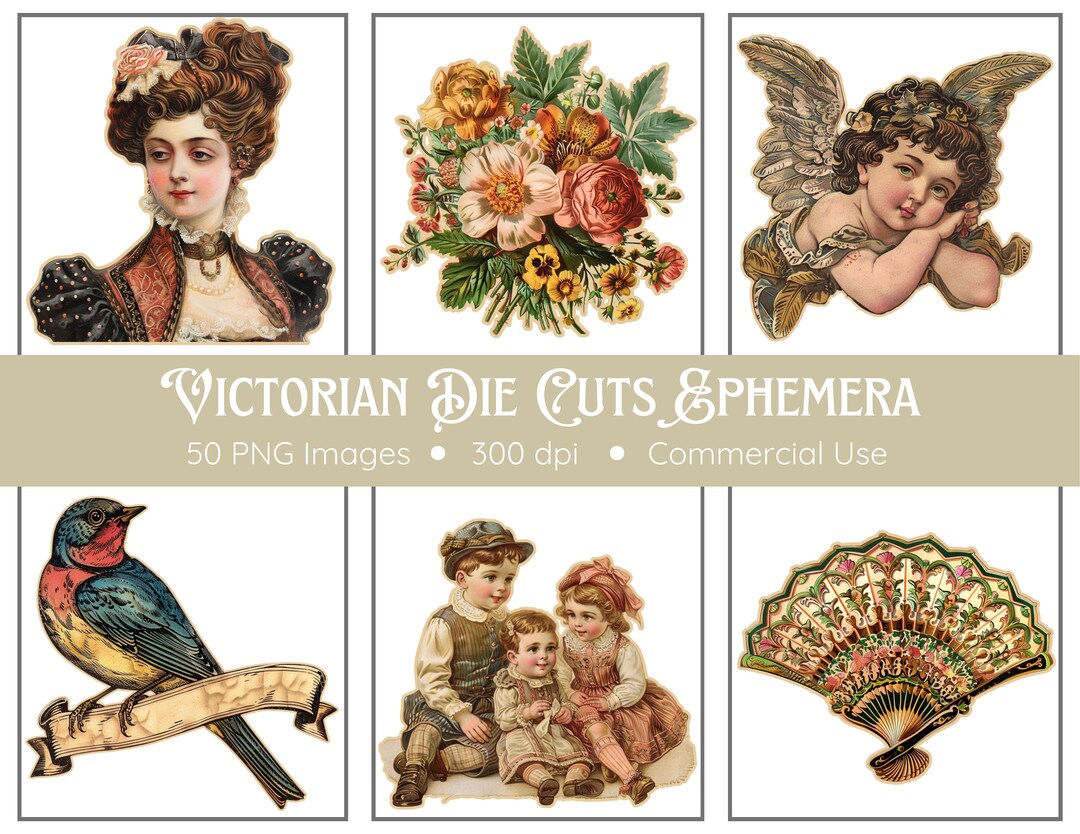 Victorian Die Cuts | Junk Journal | Victorian Ephemera | Vintage Die ...
