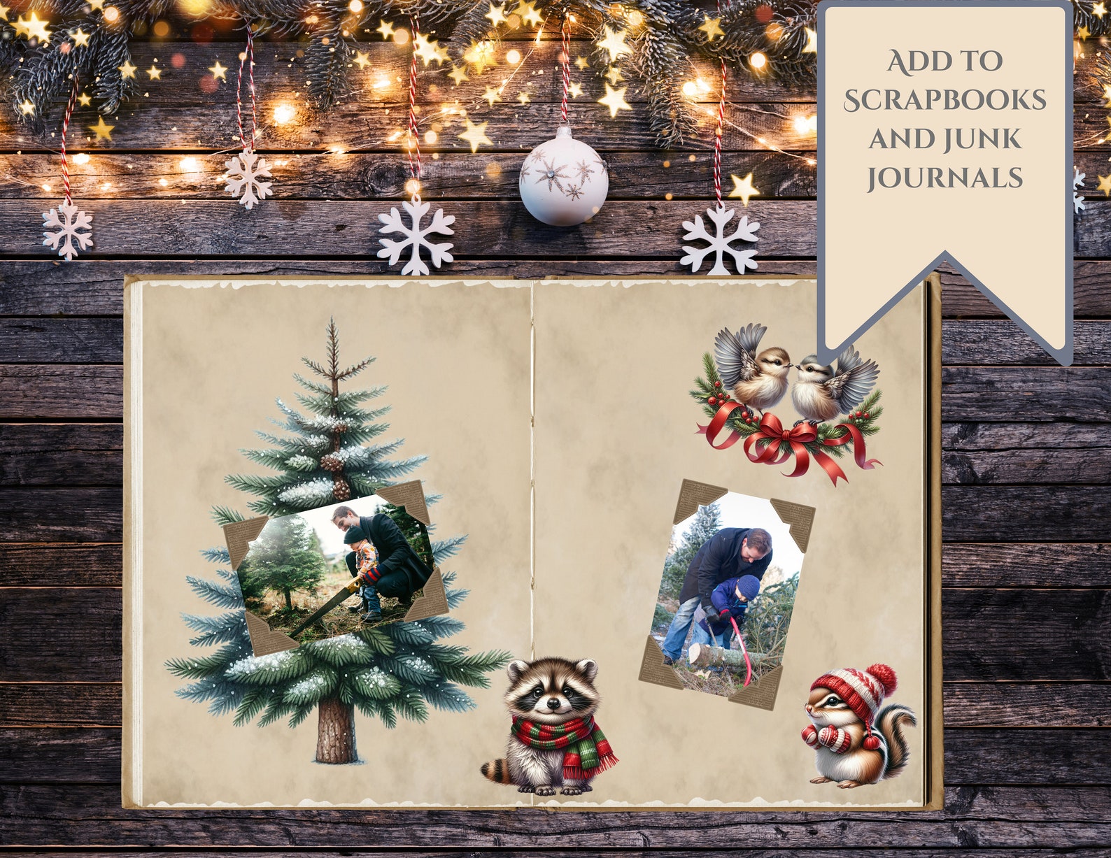 Woodland Christmas Clipart Pack | 25 Pngs | Transparent Background ...