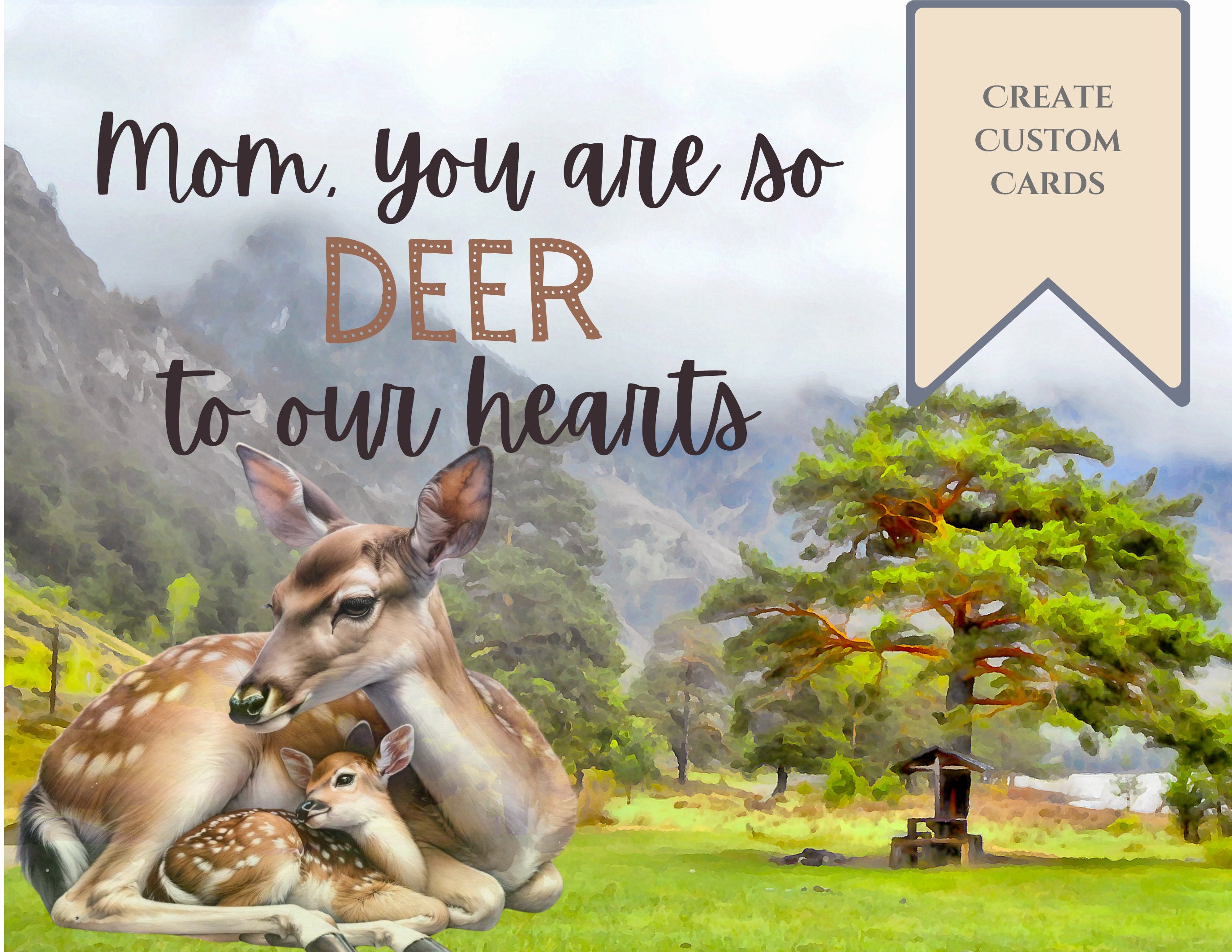 Mother and Baby Woodland Animals Clipart Safari Clipart Transparent ...