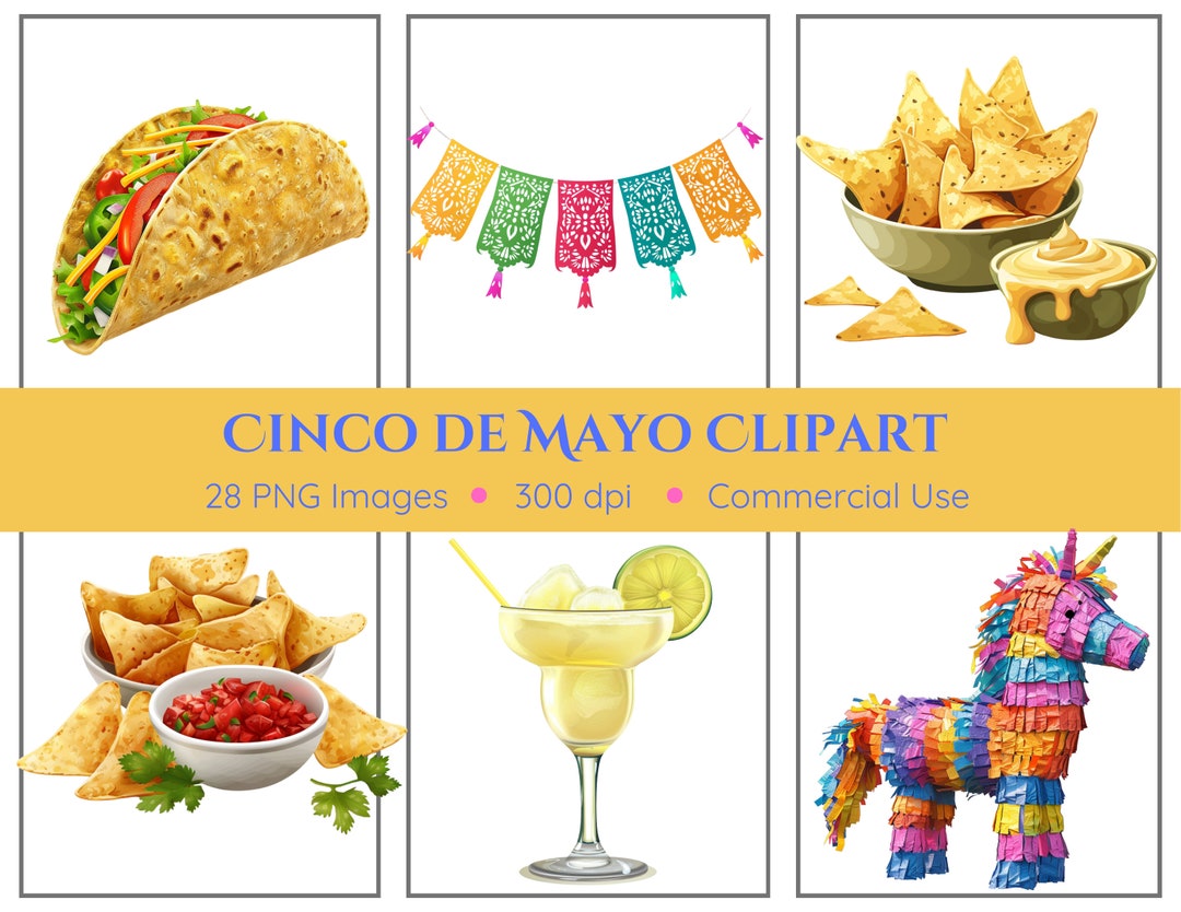 Cinco De Mayo Clipart | 28 PNG | Taco Tuesday | Fiesta | Cinco De Mayo ...