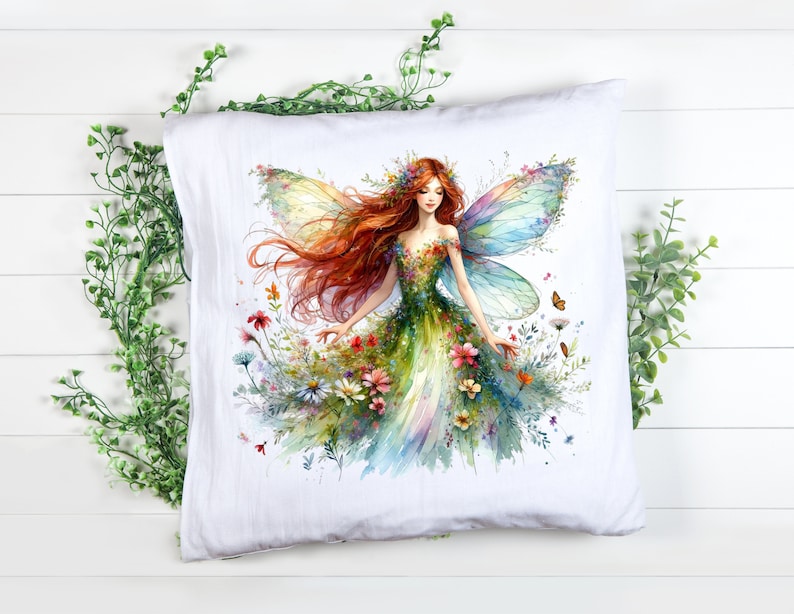 Wildflower Fairies Clipart Pack - Transparent Background - Watercolor ...