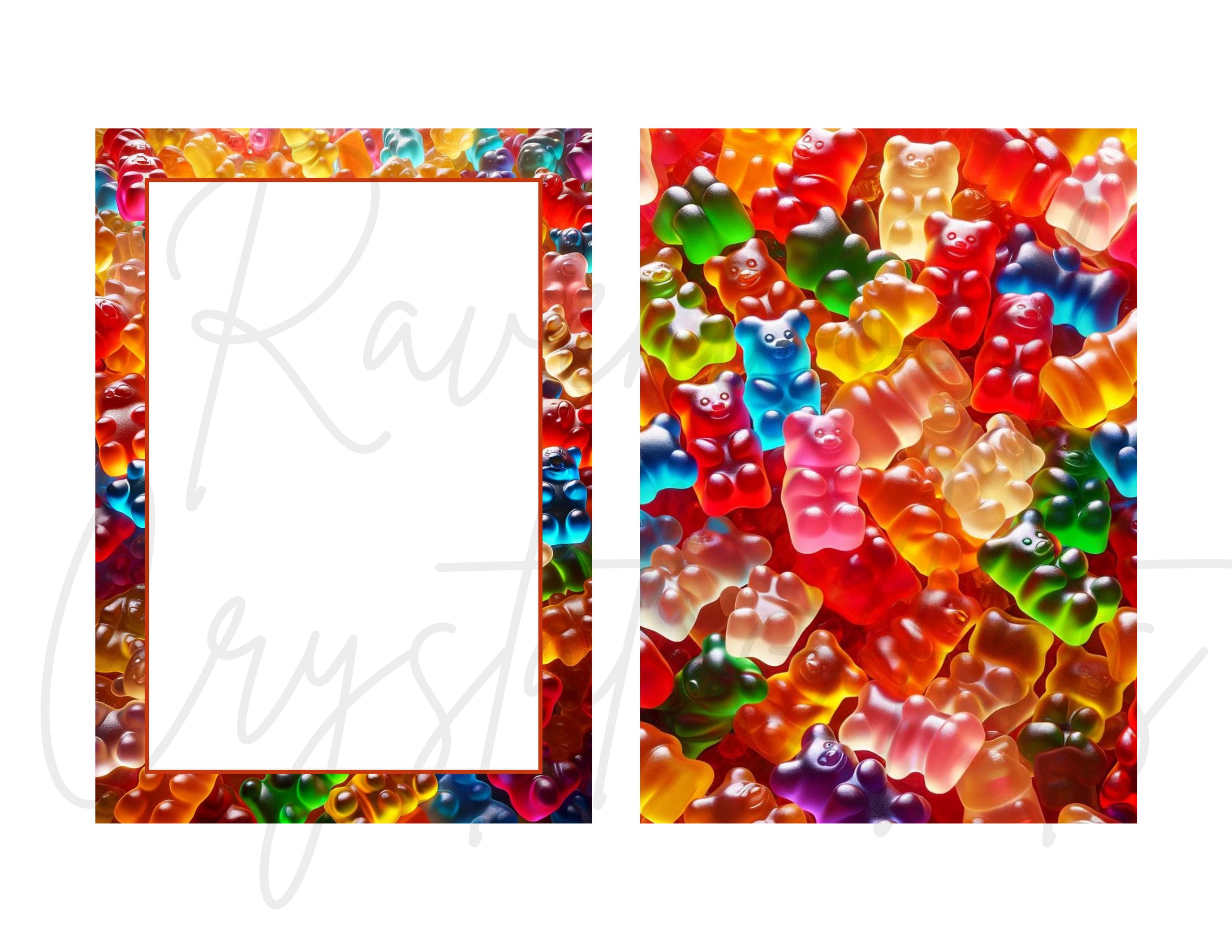 Gummy Bears Clipart Pack Transparent Background Realistic Gummy Bear ...