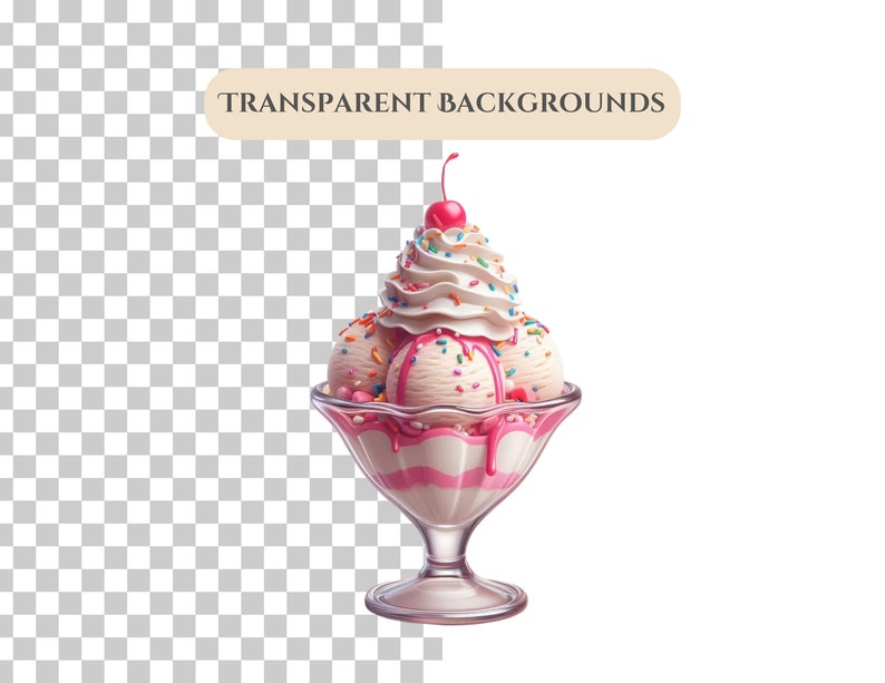 Frozen Treats Clipart Bundle | 61 Pngs | Ice Cream Cone Clipart ...