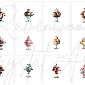 Frozen Treats Clipart Bundle | 61 Pngs | Ice Cream Cone Clipart ...
