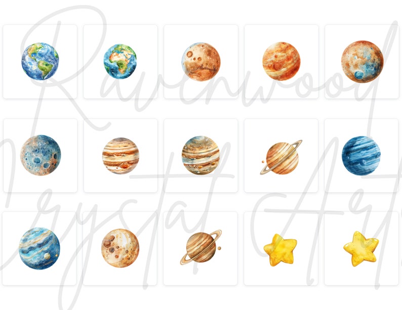 Watercolor Astronaut Space Clipart Space Clipart Planets Watercolor ...
