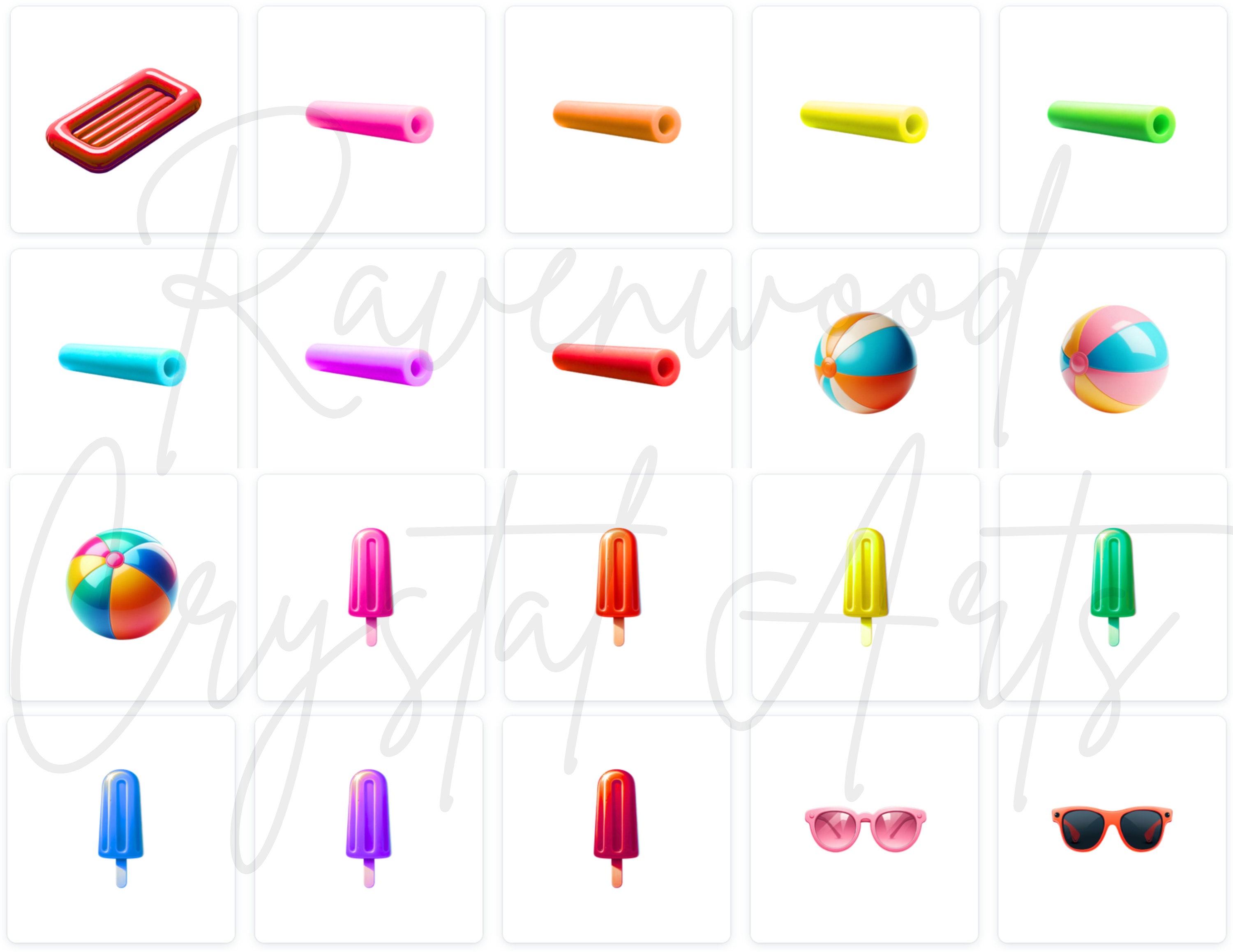 Pool Party Clipart | 65 Pngs | Pool Floats | Flip Flops | Digital ...