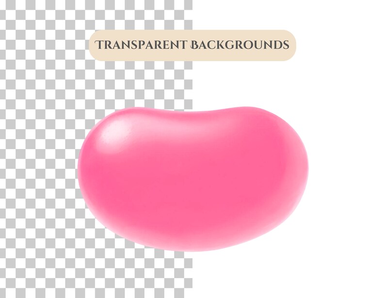 Jellybean Clipart Pack - Transparent Background - Colorful Jelly Bean ...