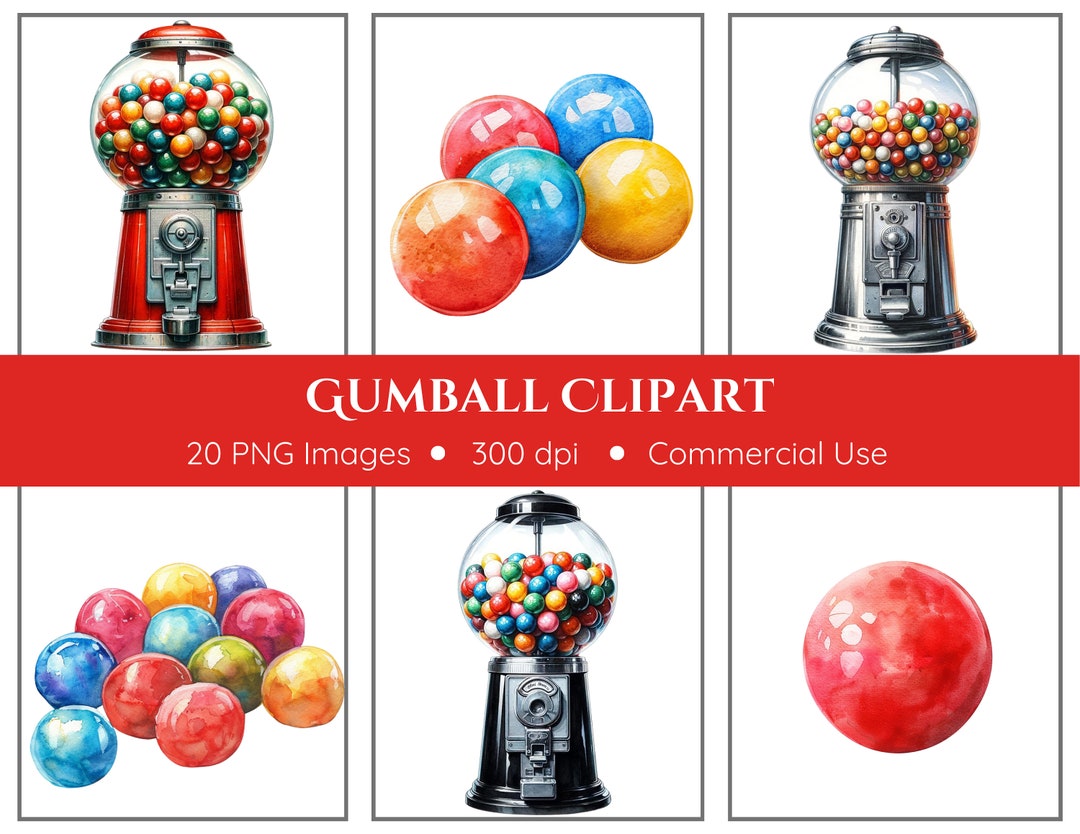 Gumball Clipart | 20 Pngs | Gumball Machine Clipart | Candy Clip Art ...