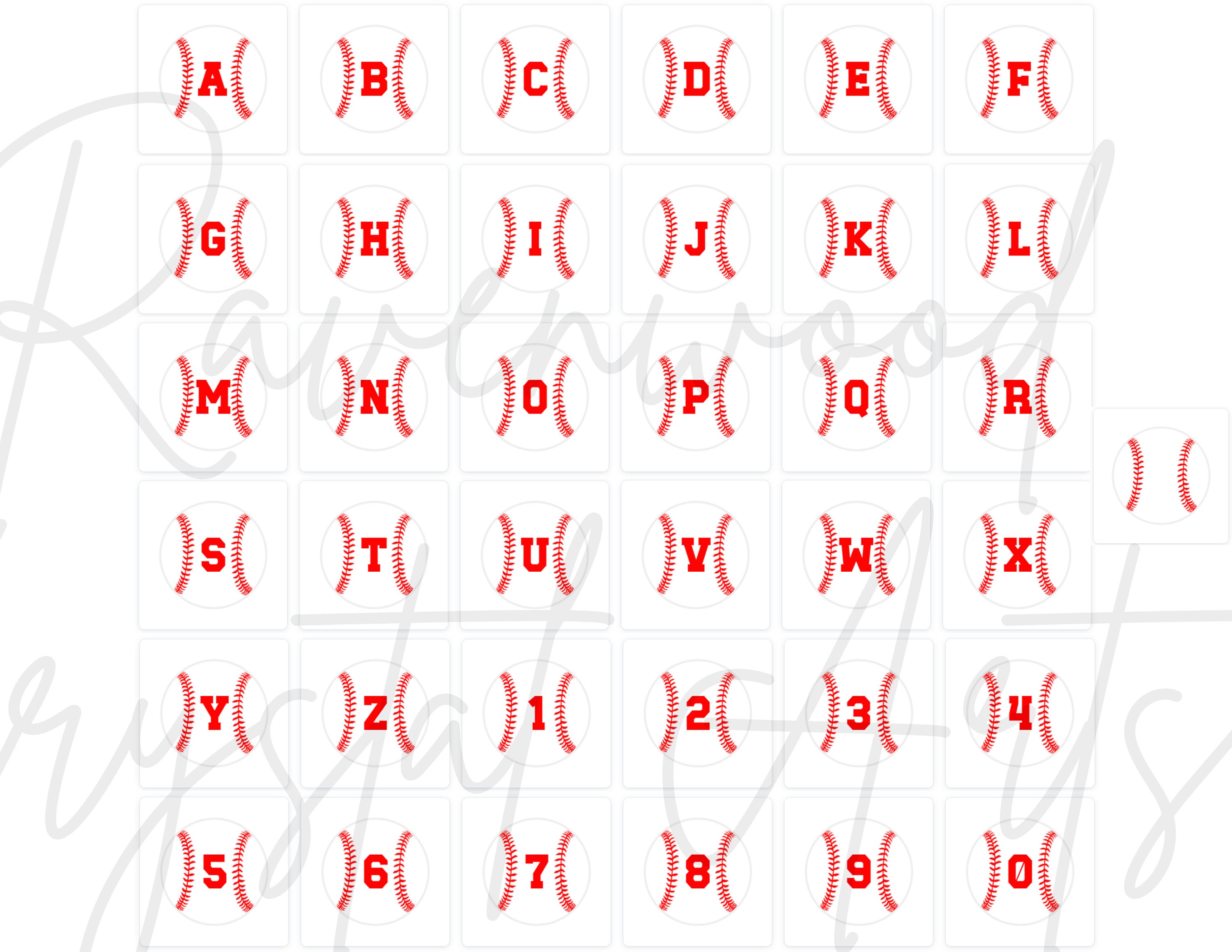 Baseball Alphabet | Alphabet PNG | Sport Font PNG | Decorative Image ...