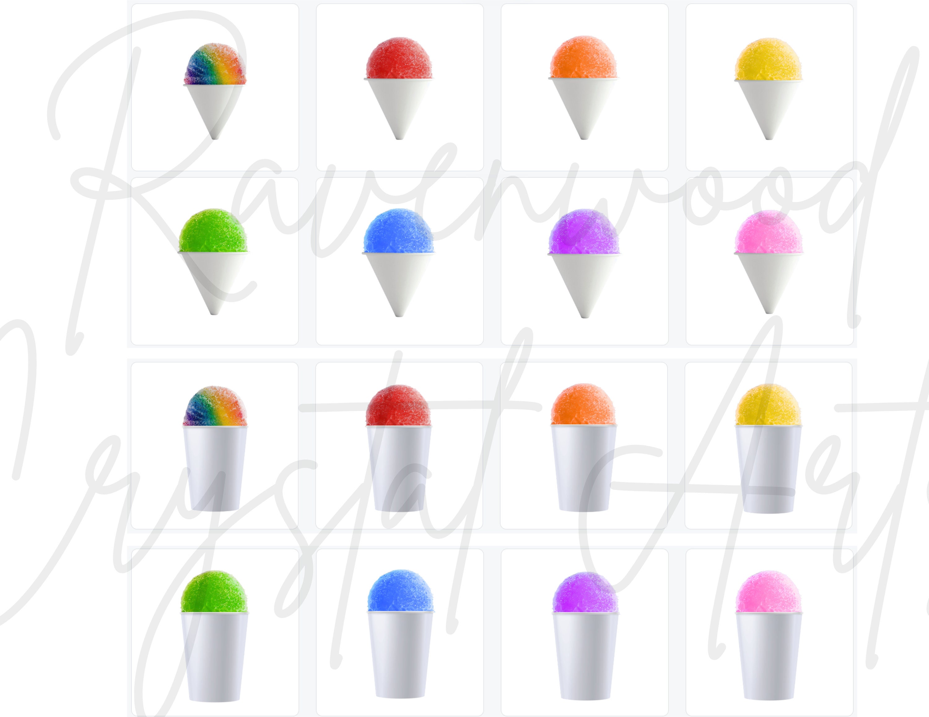 Frozen Treats Clipart Bundle 61 Pngs Ice Cream Cone Clipart Popsicle ...