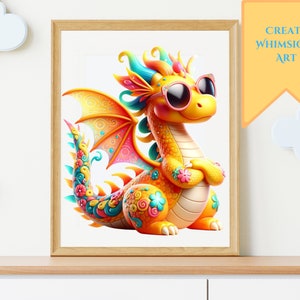 Summer Dragons Clipart Pack - Transparent Background - Baby Dragons ...