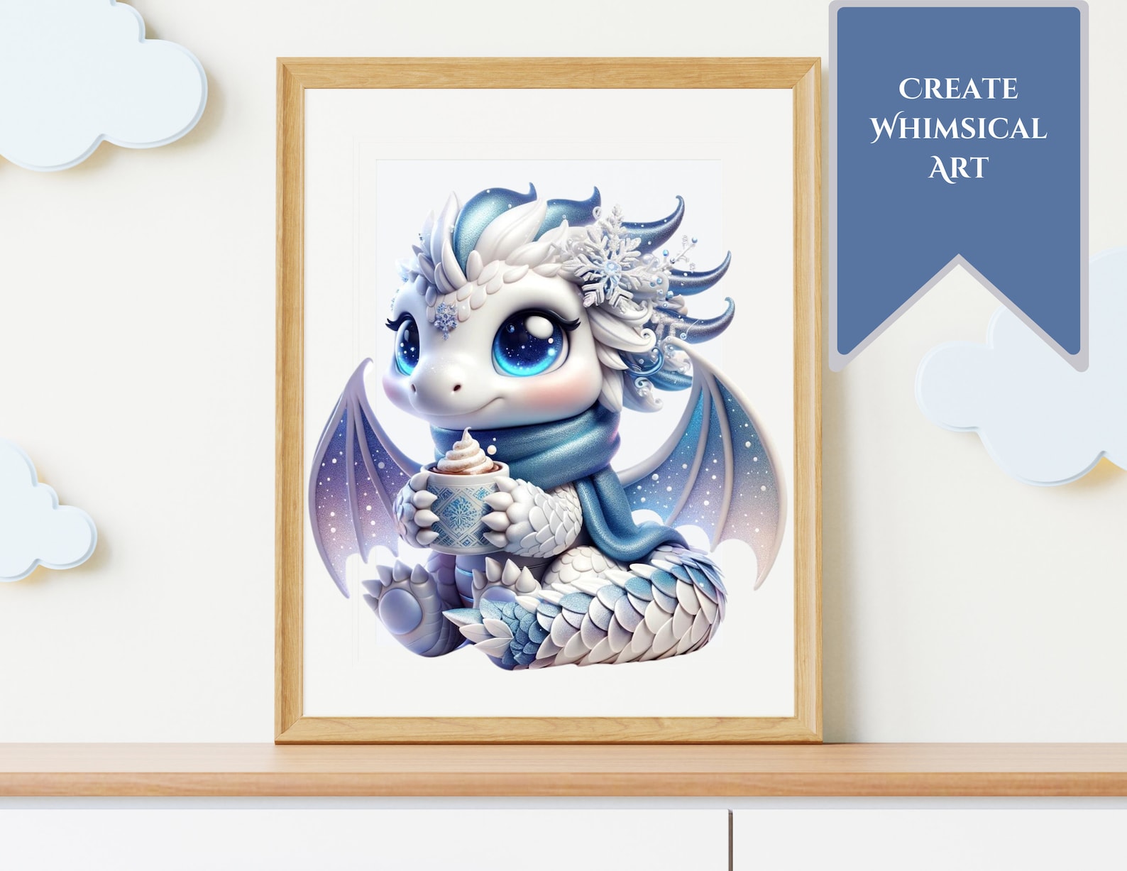 Winter Dragons Clipart Pack Transparent Background Baby Dragons, Snow ...