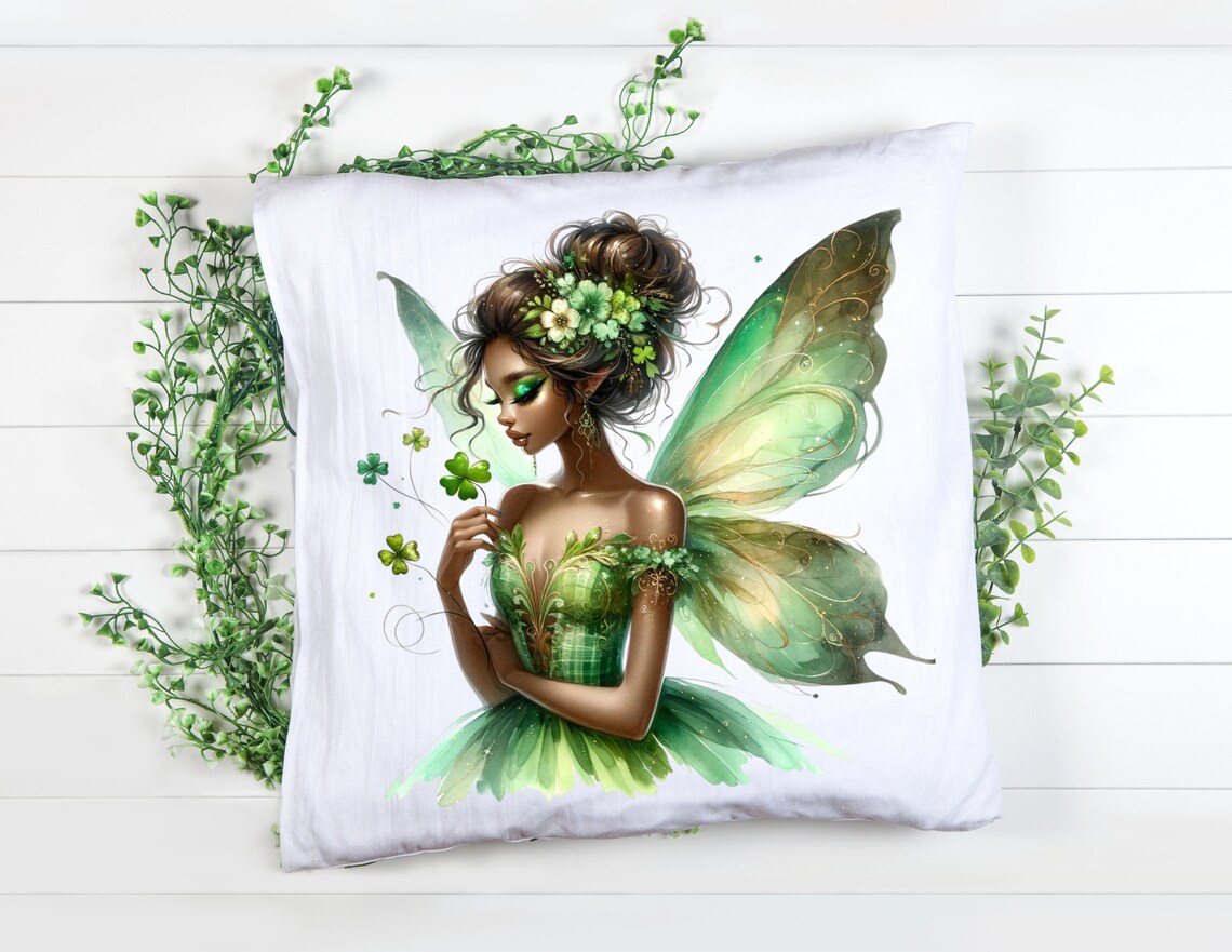 St. Patrick's Day Fairies Clipart Pack Transparent Background ...