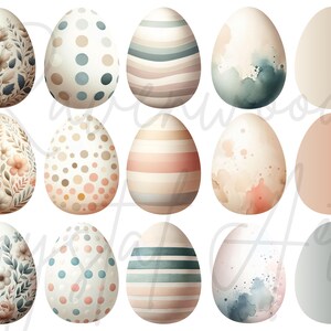 Boho Easter Eggs Clipart | 15 Pngs | Easter Png | Eggs Clipart ...