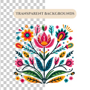Fiesta Flowers Clipart | 44 PNG | Cinco De Mayo | Instant Download ...