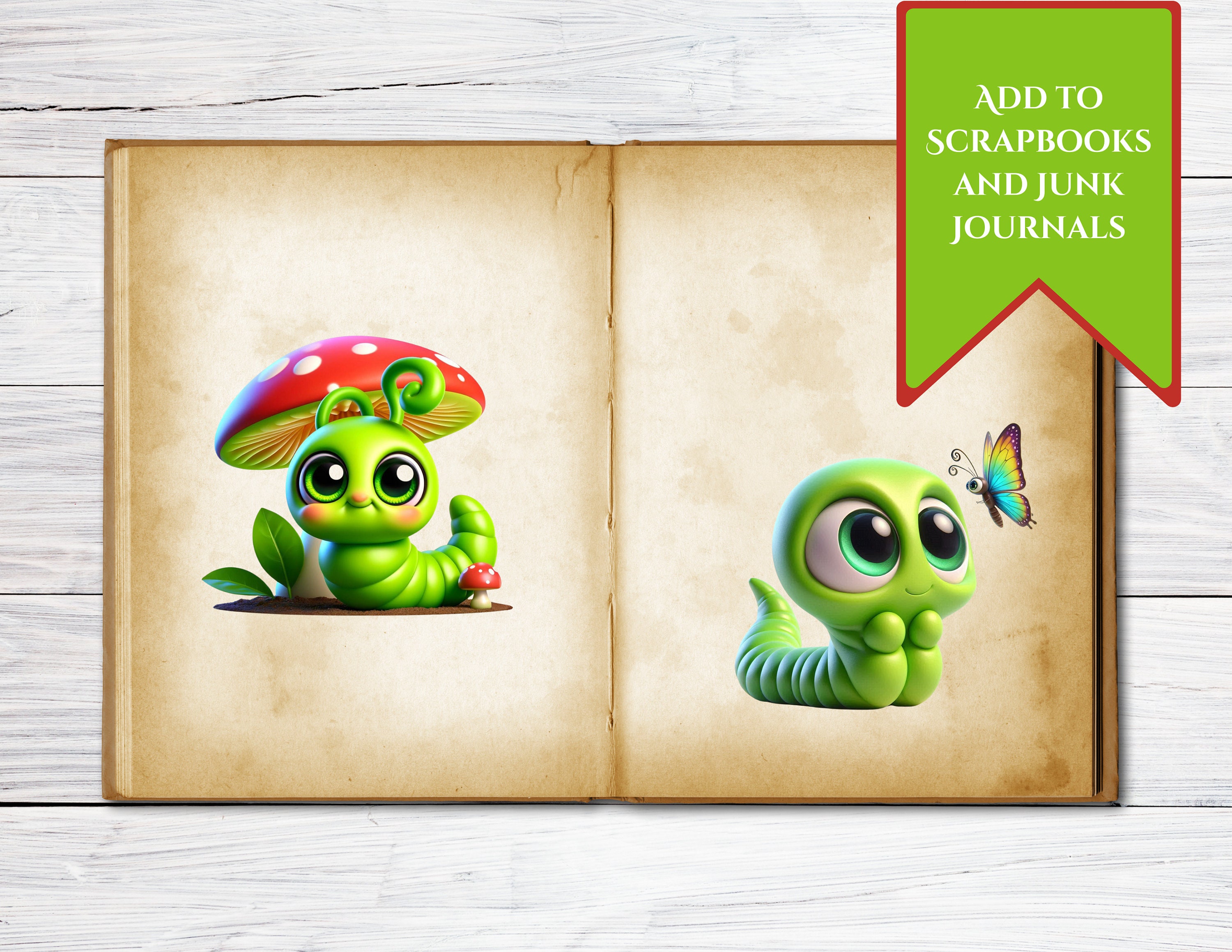 Whimsical Worms Clipart | 15 Pngs | Book Worm Clipart | Apple Worm ...