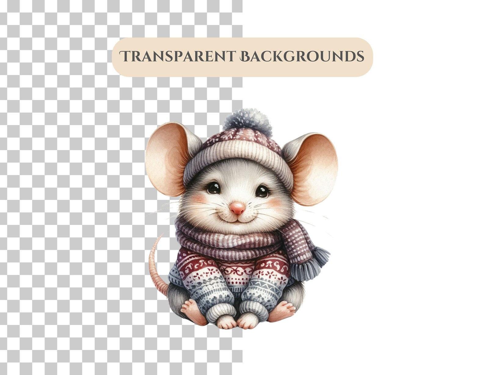 Cozy Critters Clipart Pack | 14 Pngs | Transparent Background | Winter ...